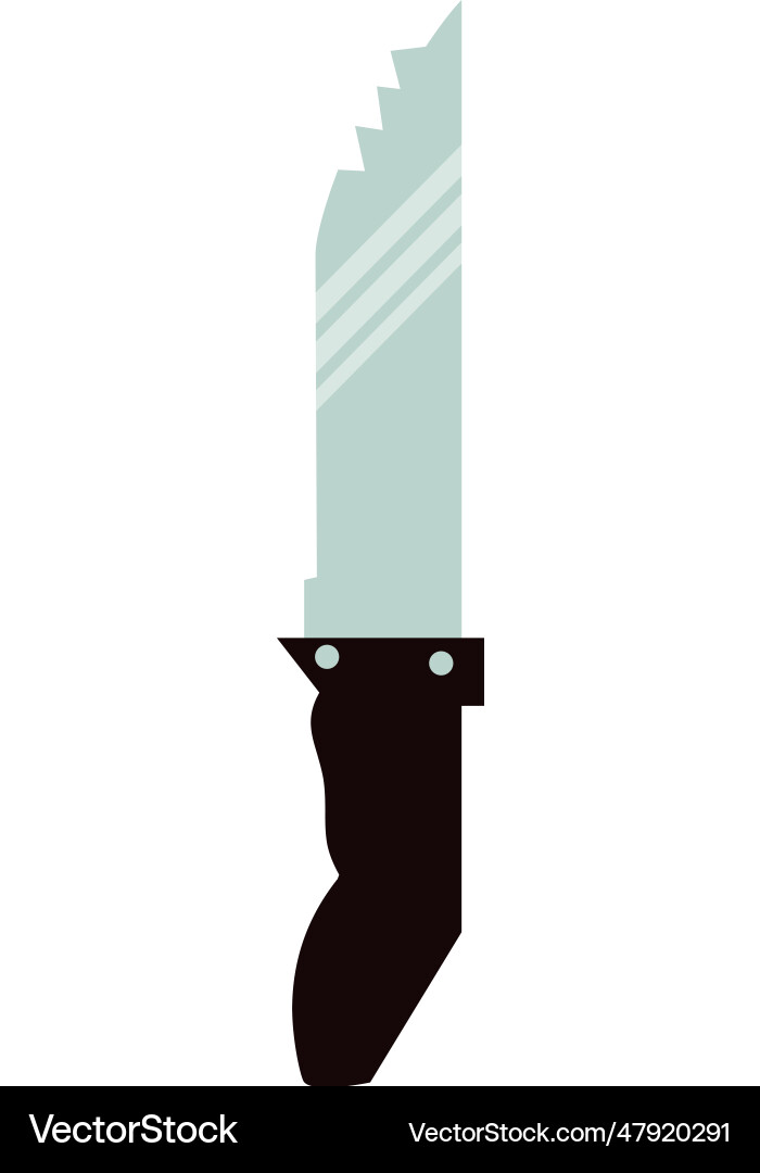 Camping knife tool equipment utensil Royalty Free Vector