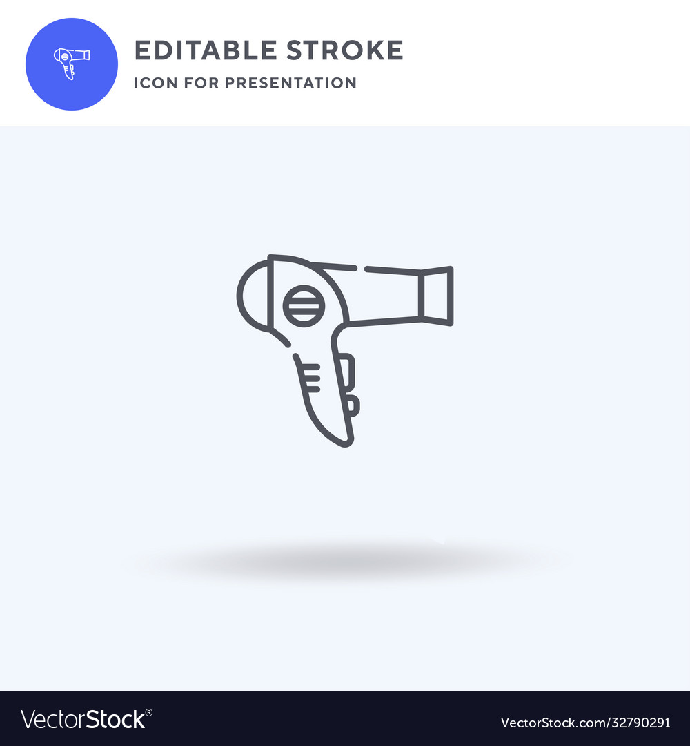 Dryer icon filled flat sign solid Royalty Free Vector Image