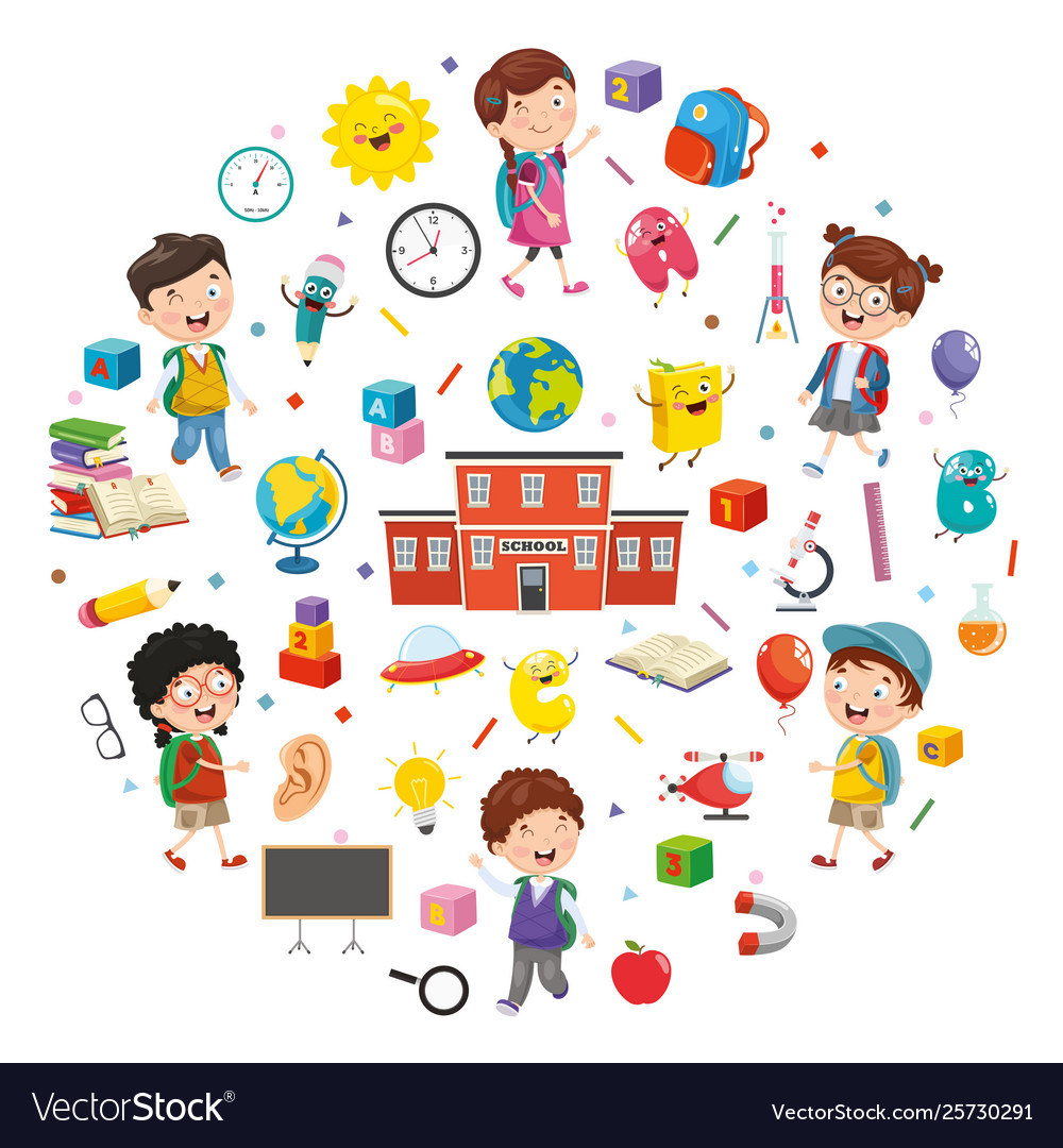Education elements Royalty Free Vector Image - VectorStock