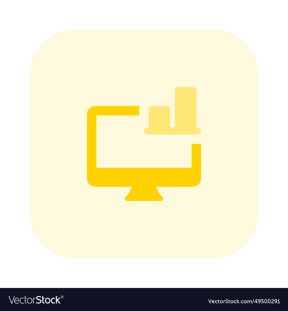 Graphical representation of data on desktop Vector Image