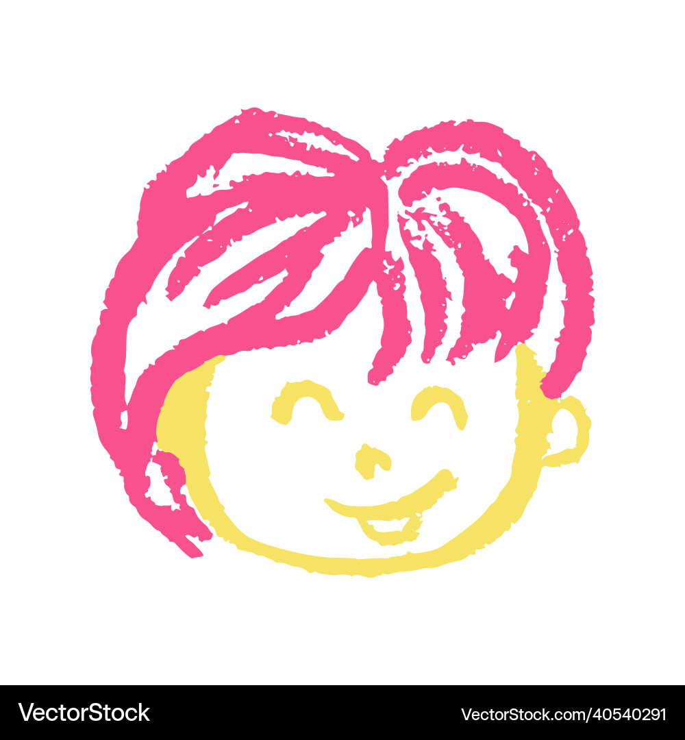 Icon in hand draw style drawing with wax crayons Vector Image