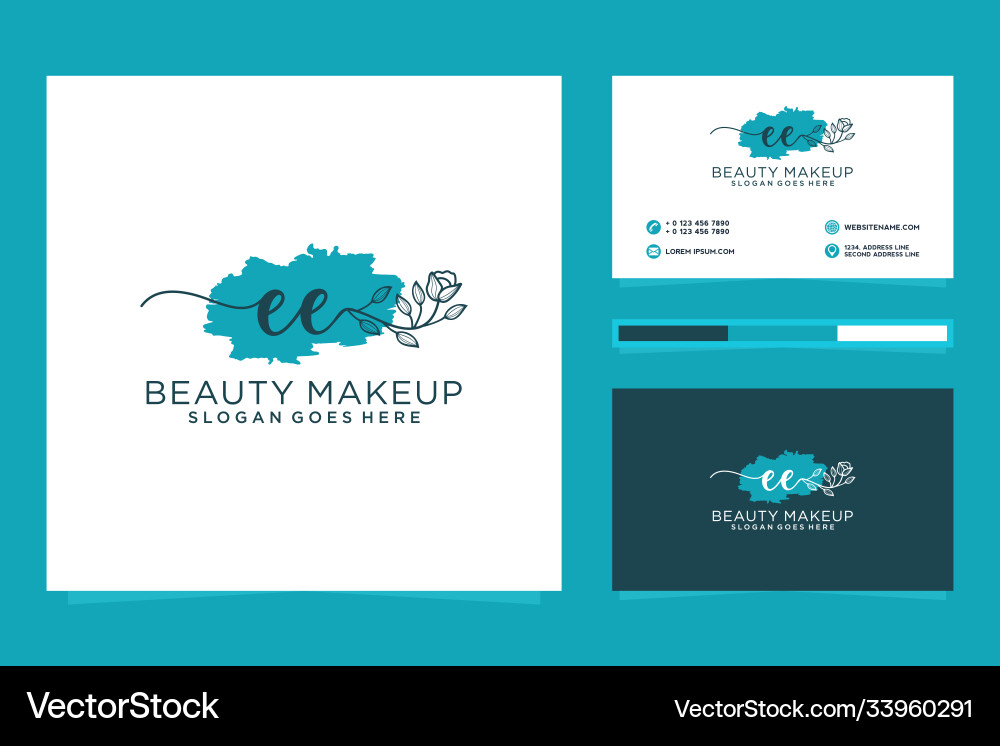 Initial ee feminine logo collections and business Vector Image