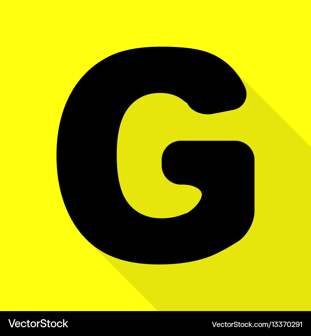 Letter g sign design template element black icon Vector Image