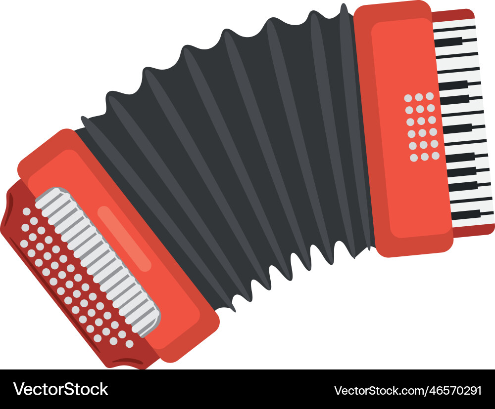 Musical instrument accordion Royalty Free Vector Image
