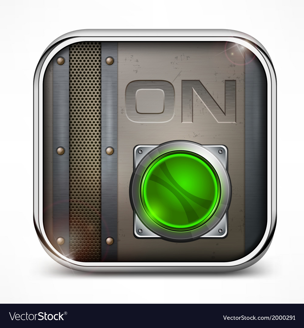 On switch button Royalty Free Vector Image - VectorStock
