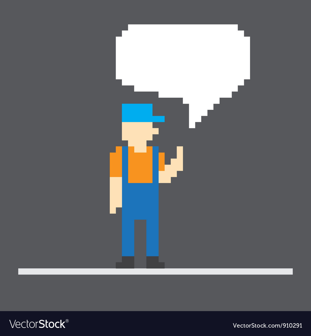 Pixel man Royalty Free Vector Image - VectorStock