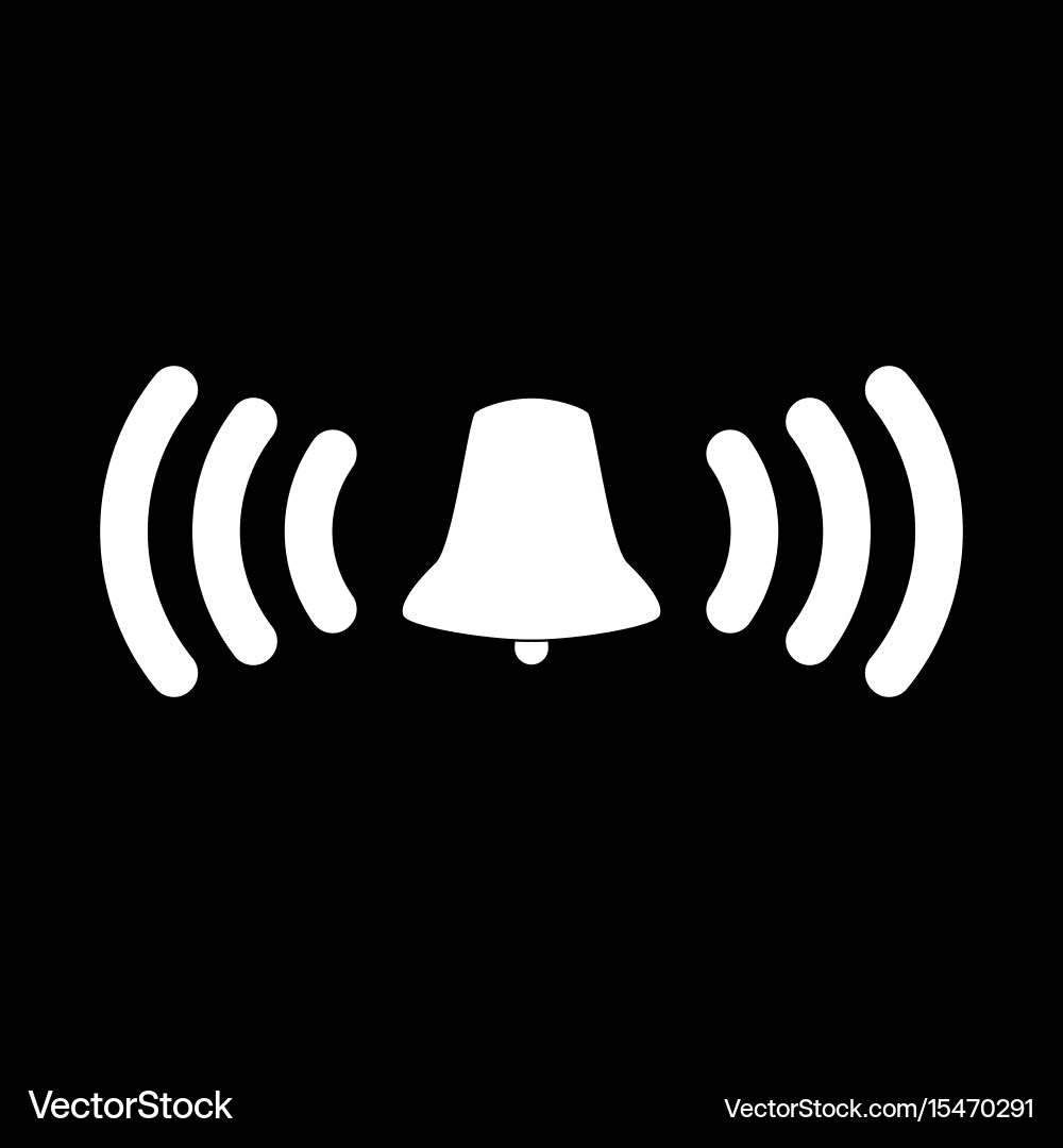 Ringing bell it is the white color icon Royalty Free Vector