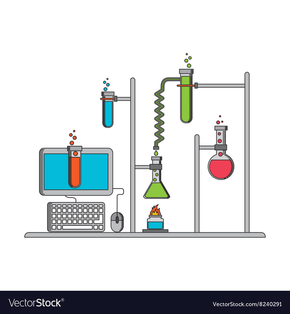Science lab design Royalty Free Vector Image - VectorStock