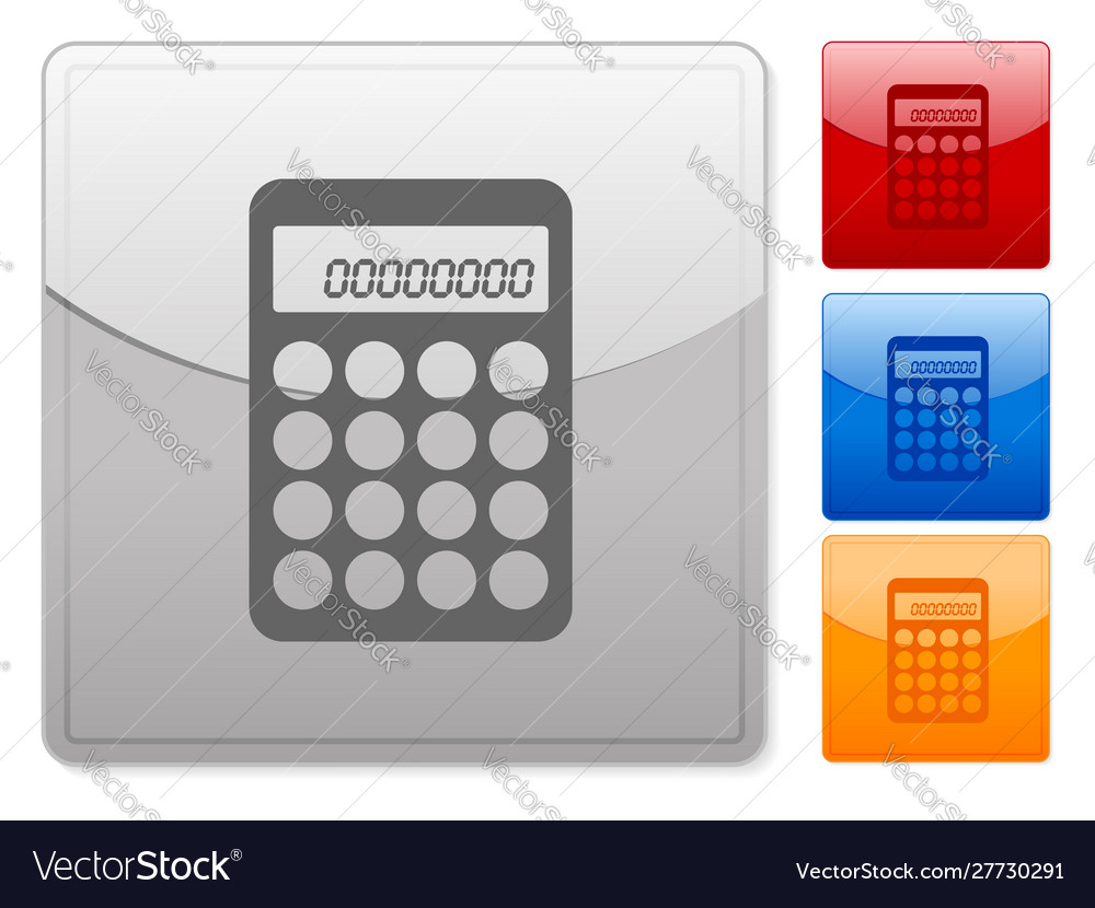 Square web buttons calculator Royalty Free Vector Image