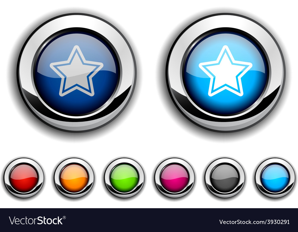 Star button Royalty Free Vector Image - VectorStock