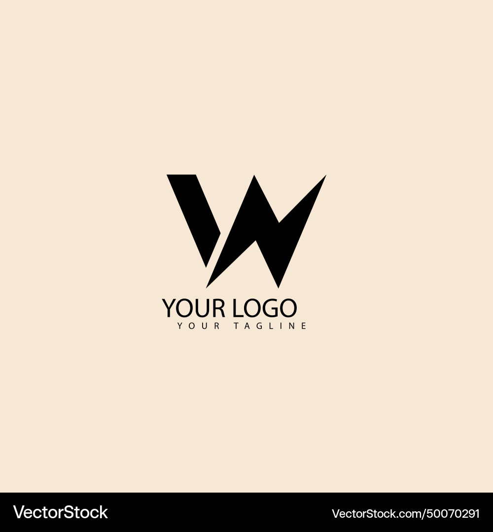 W logo energy new modern initial letter w Vector Image
