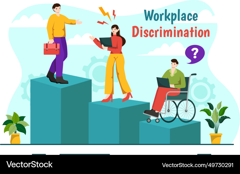 Workplace discrimination design of employee Vector Image
