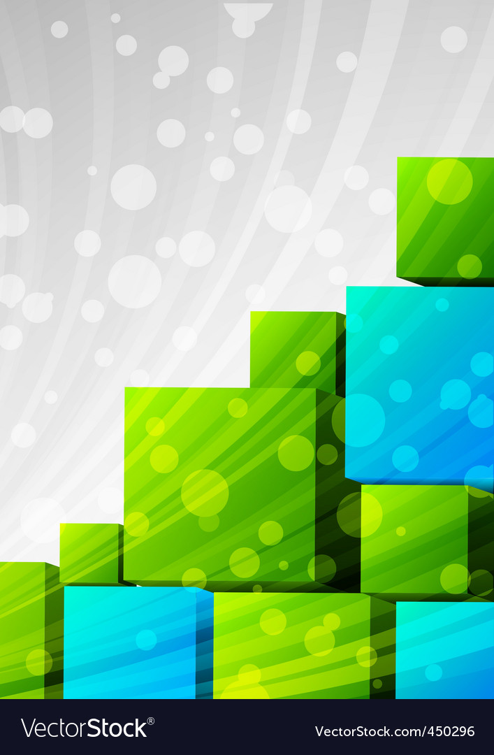 Abstract background with cubes Royalty Free Vector Image