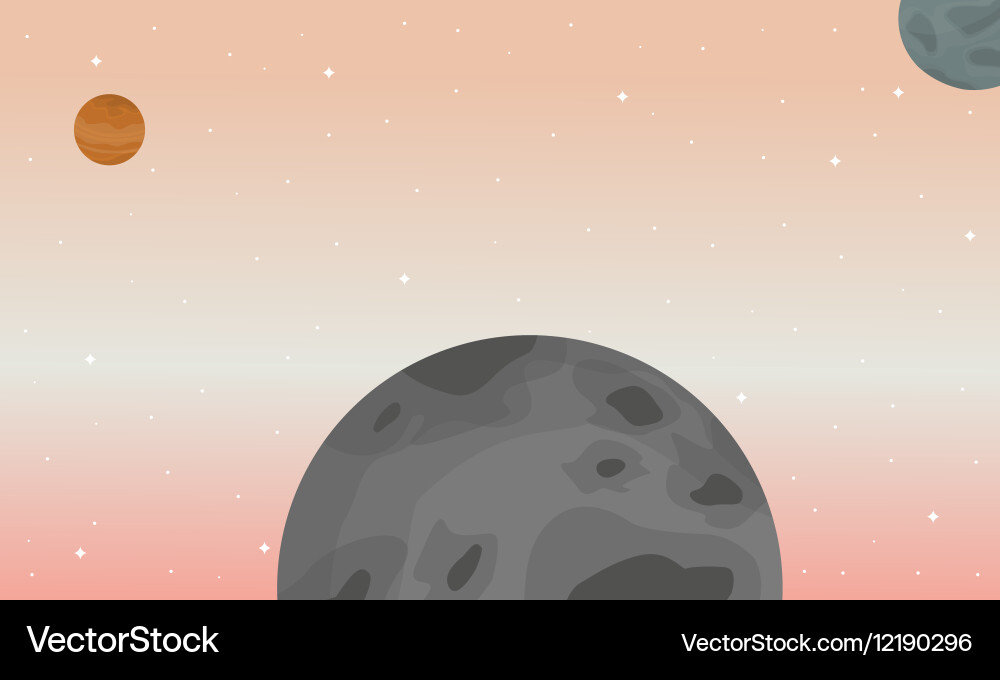 Art of space landscape Royalty Free Vector Image