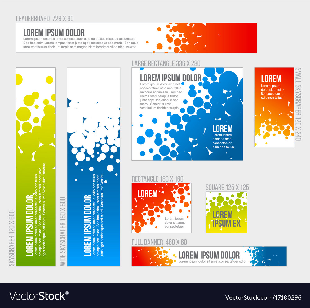 Banner templates collection with abstract Vector Image