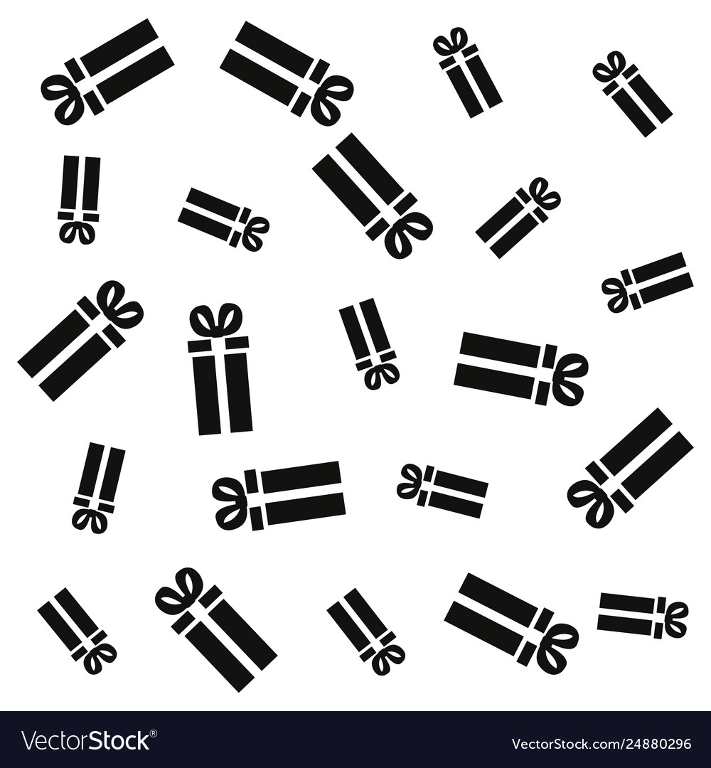 Black gift boxes decoration pattern Royalty Free Vector