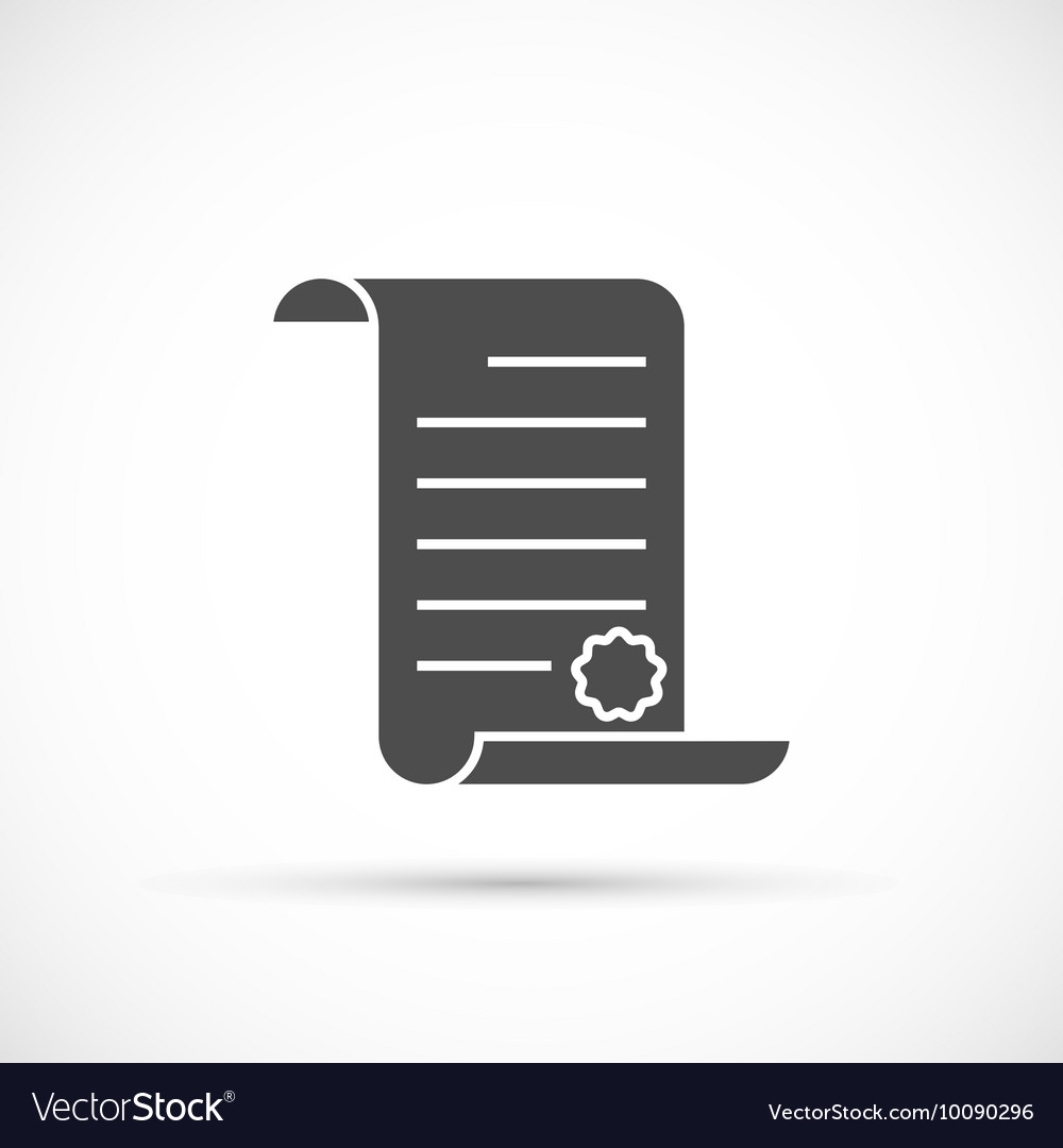Paper scroll icon Royalty Free Vector Image - VectorStock