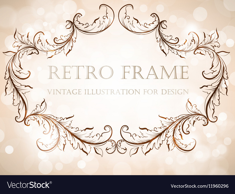 Rustic vintage frame Royalty Free Vector Image