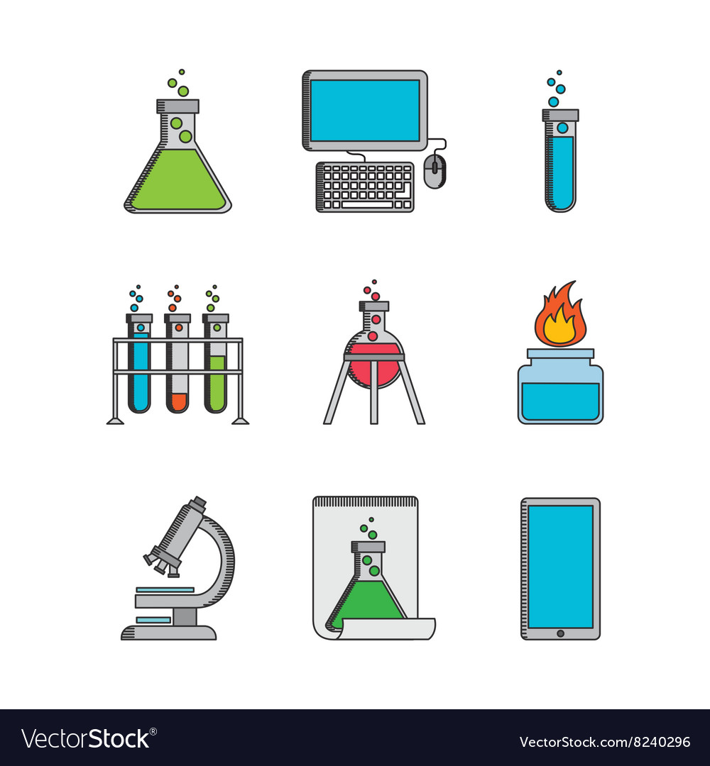 Science lab design Royalty Free Vector Image - VectorStock