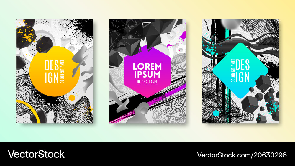 Set of abstract cover design Royalty Free Vector Image