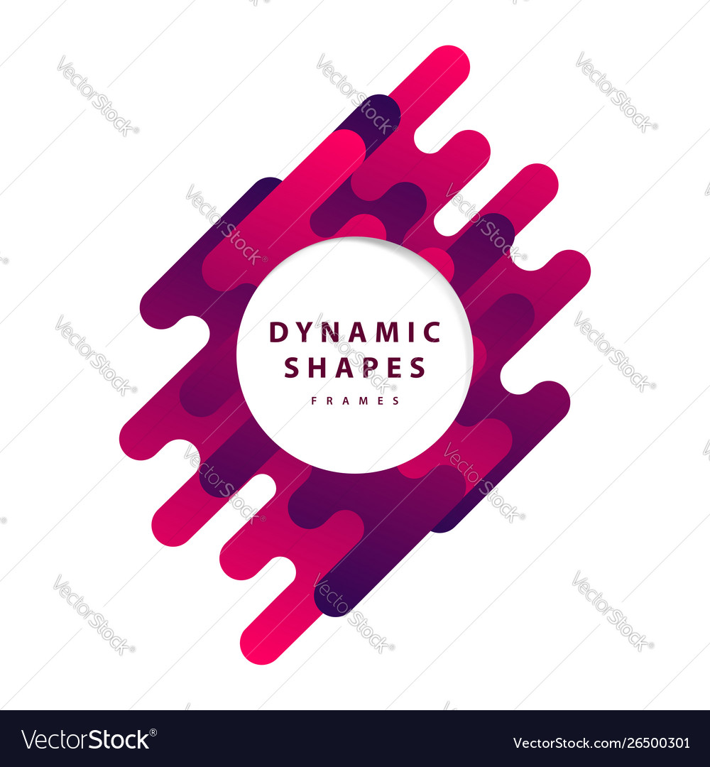 Abstract flat dynamic circle frames background Vector Image