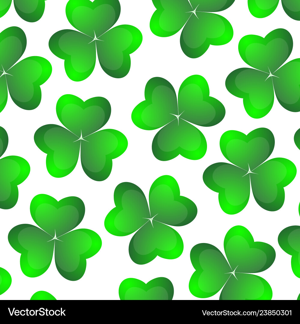 Background of clover on a white Royalty Free Vector Image