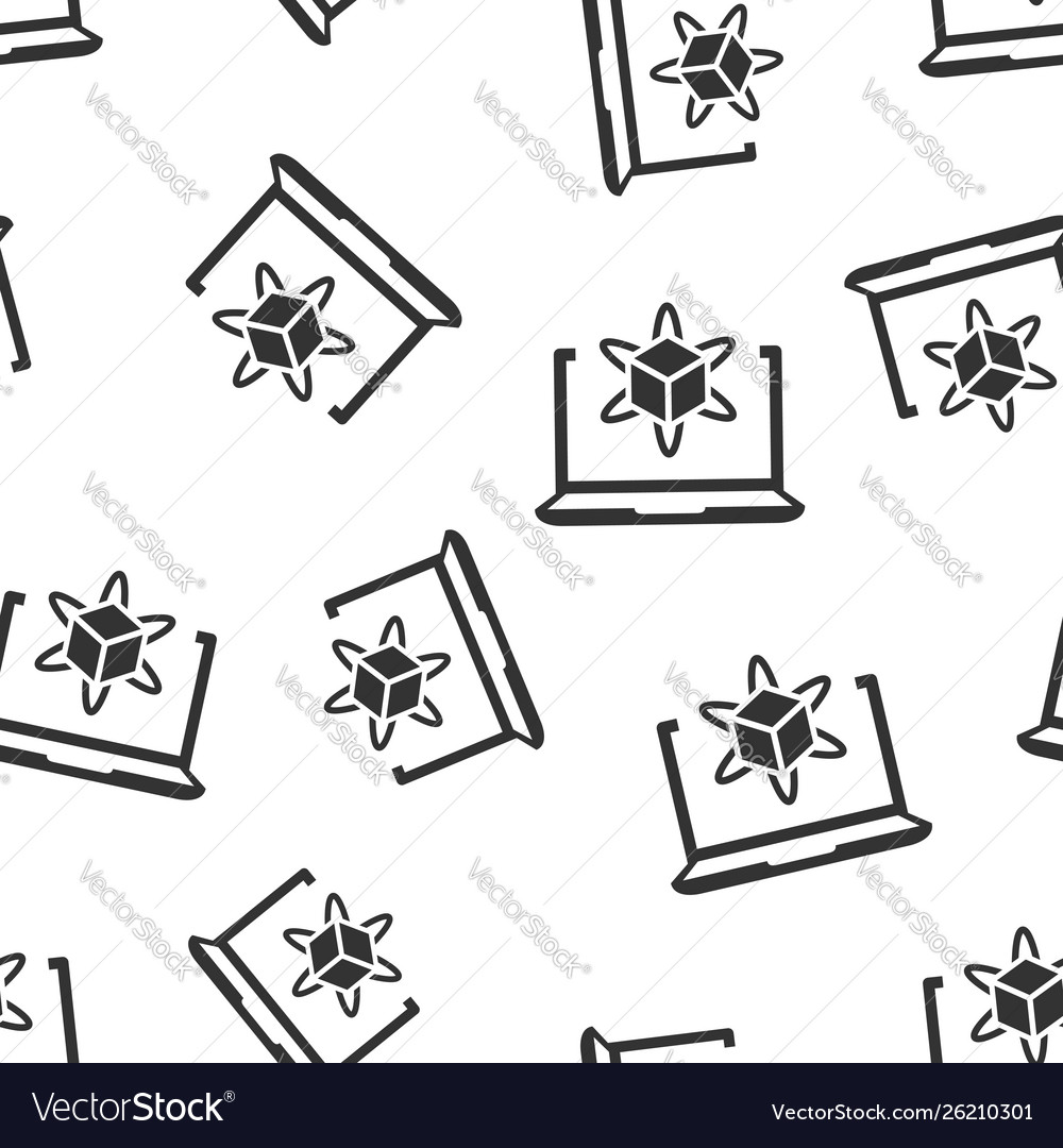 Computer simulation icon seamless pattern Vector Image