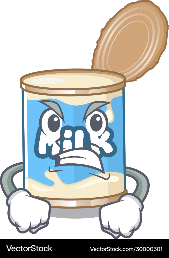 Condensed milk cartoon character design having Vector Image