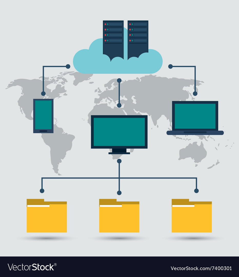 Data center design Royalty Free Vector Image - VectorStock