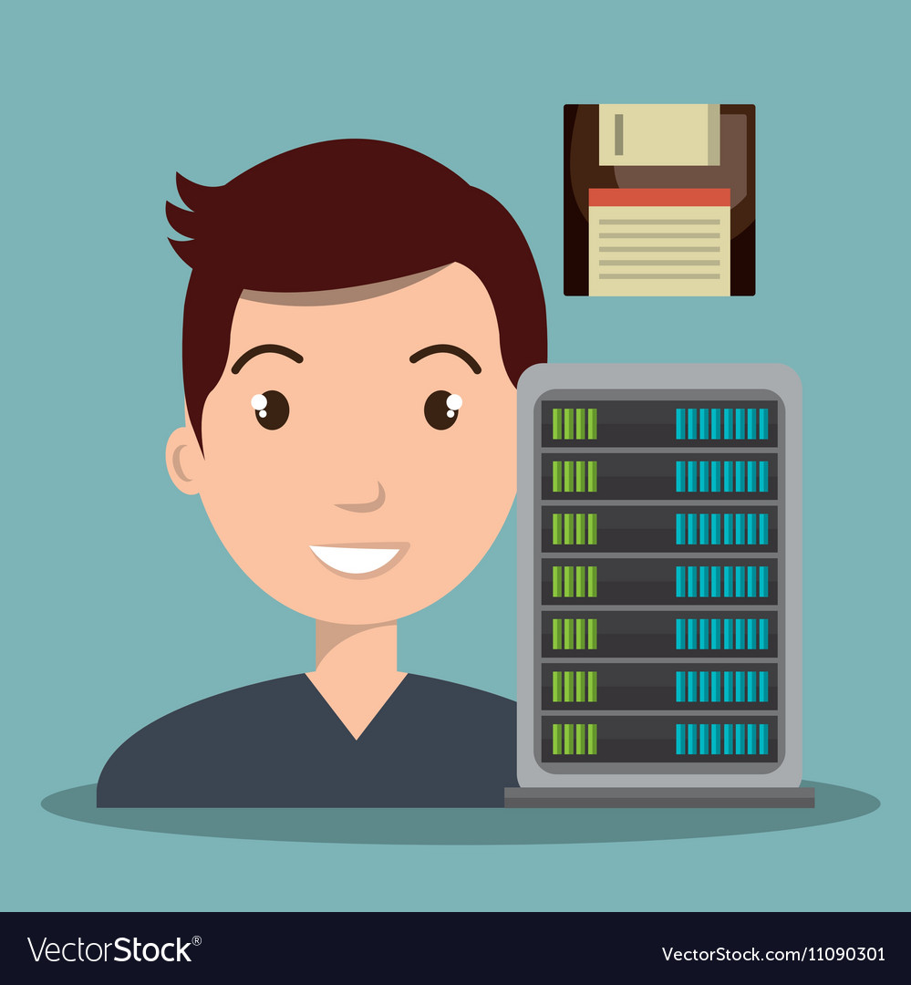 Data host design Royalty Free Vector Image - VectorStock