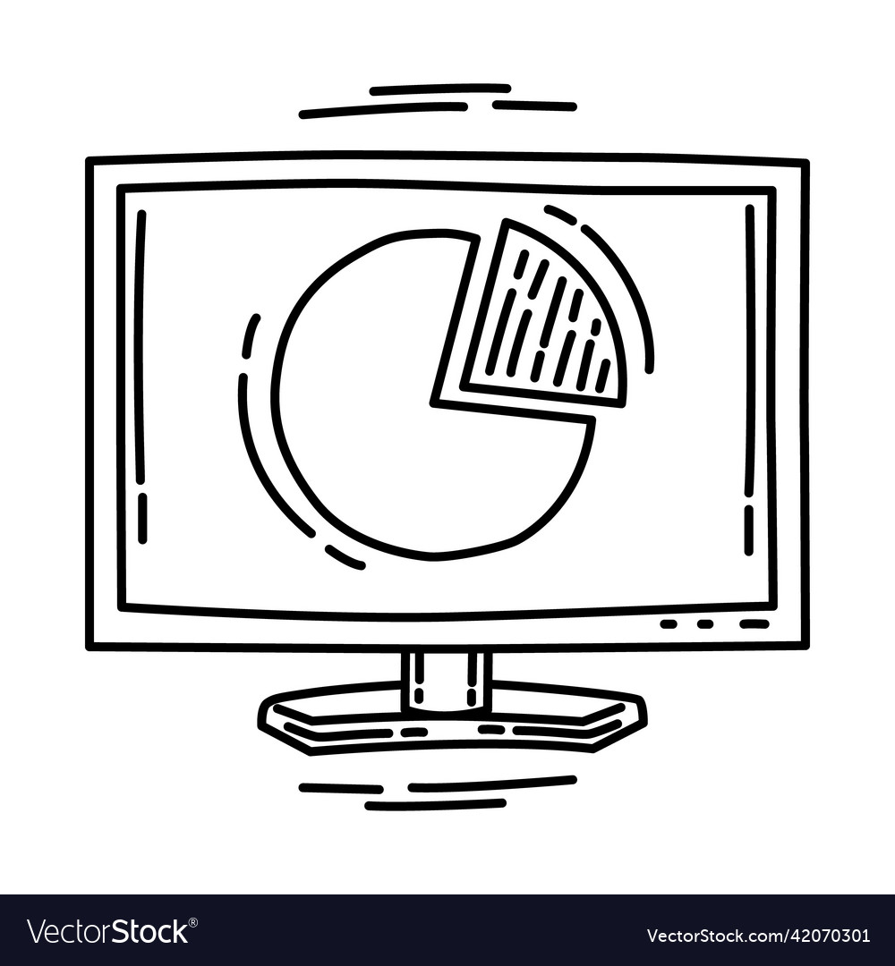 Data usage icon doodle hand drawn or outline Vector Image