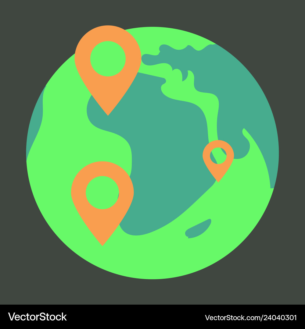 Geo location targeting with gps positioning and Vector Image