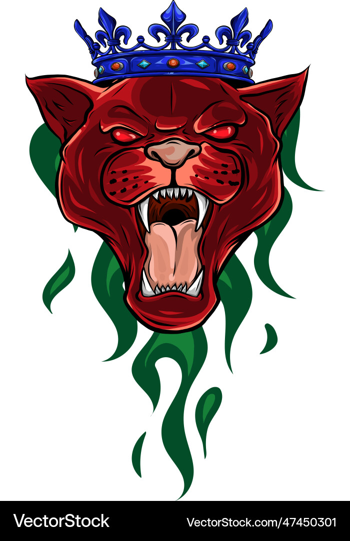 Graphics Of A King Panther Royalty Free Vector Image