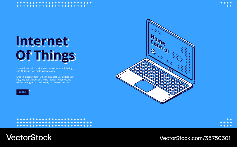 Internet things isometric web banner iot Vector Image