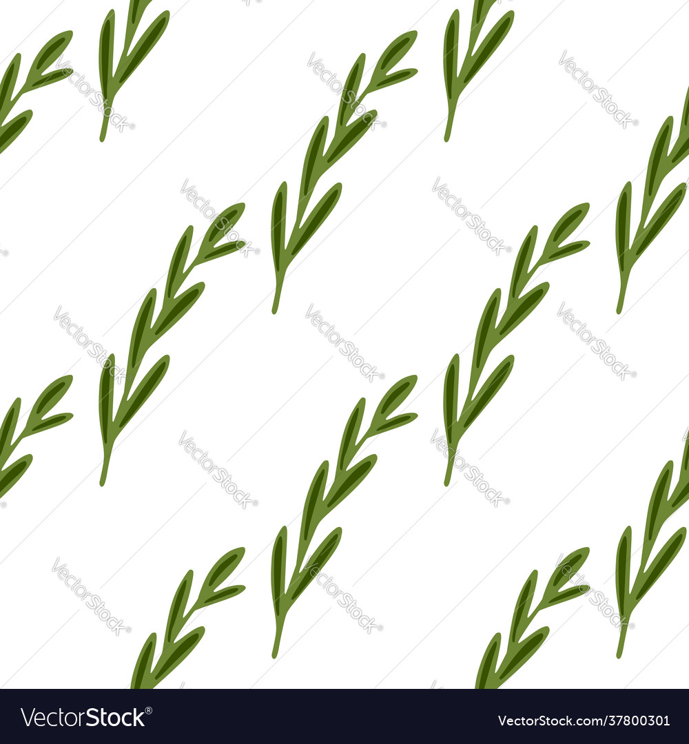 Isolated seamless botanic pattern with simple Vector Image