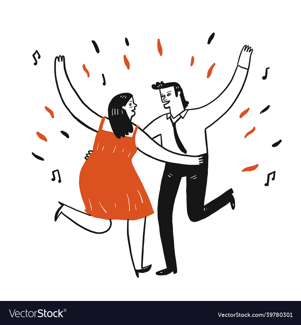 Lovers are dancing Royalty Free Vector Image - VectorStock