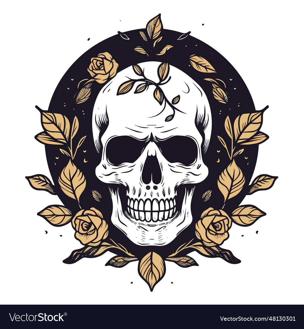 Skull Silhouette Royalty Free Vector Image Vectorstock