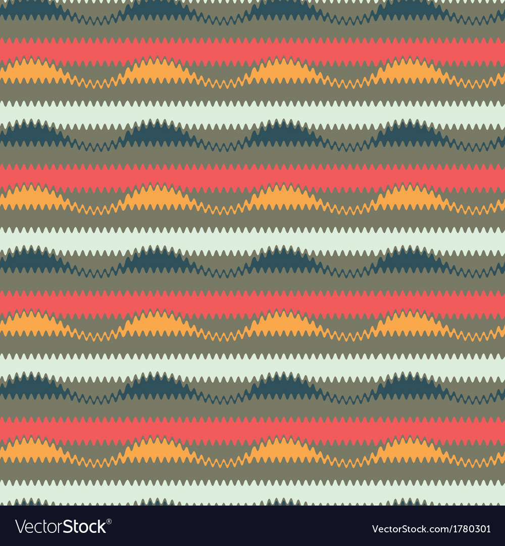 Waves and stripes seamless pattern Royalty Free Vector Image