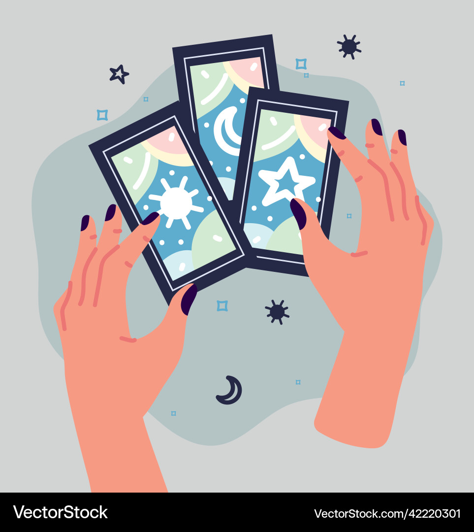 Woman telling future Royalty Free Vector Image