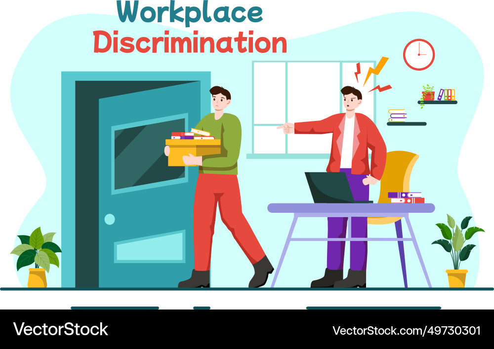 Workplace discrimination design of employee Vector Image