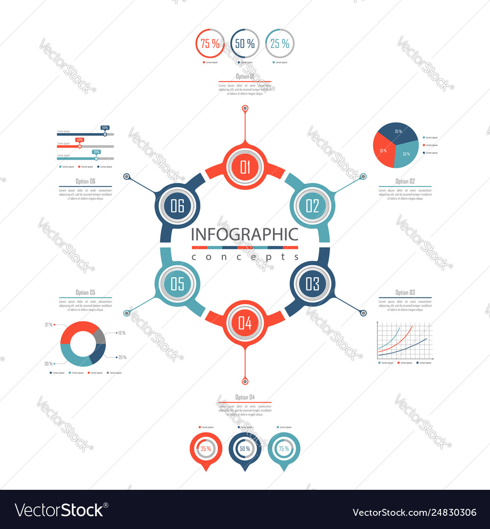 Abstract infographic template for chart diagram Vector Image