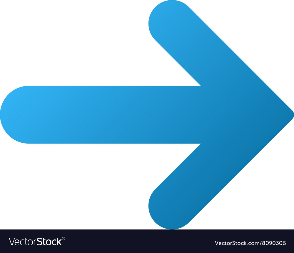 Arrow right gradient icon Royalty Free Vector Image
