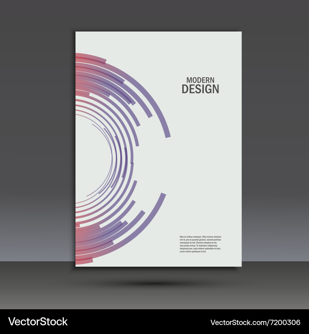 Color line twirl design cover template Royalty Free Vector