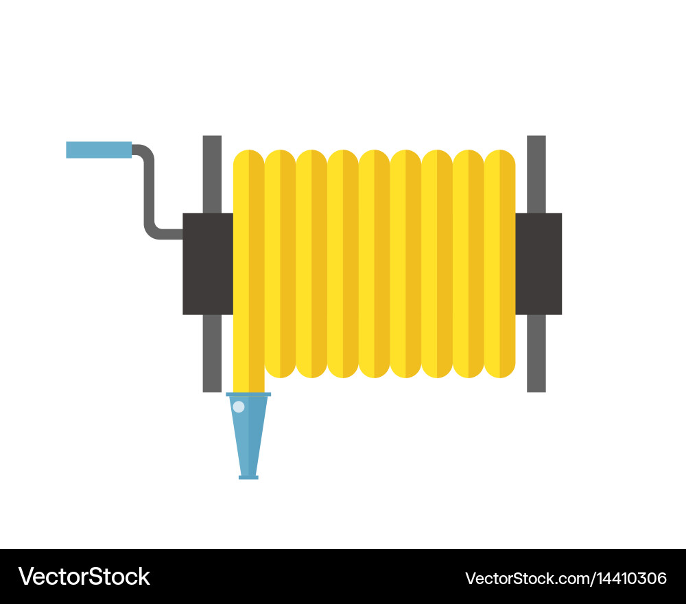 Fire hose reel metal pressure Royalty Free Vector Image
