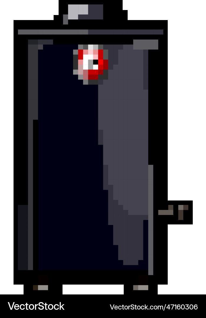 Grill smoker bbq game pixel art Royalty Free Vector Image