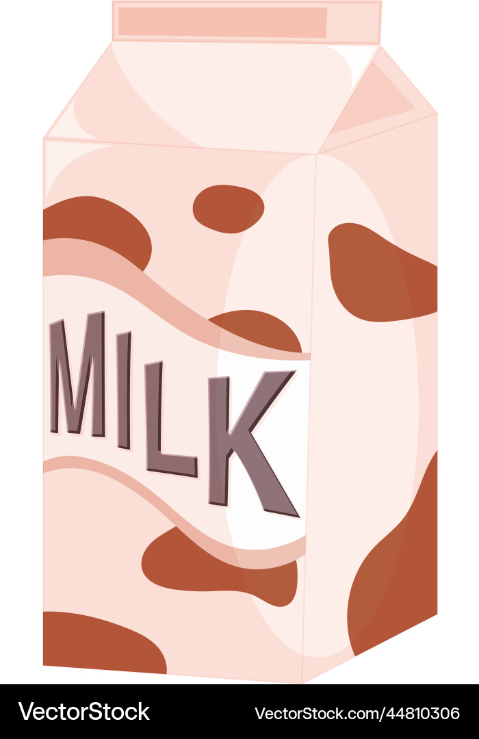 Isolated milk box in cartoon style Royalty Free Vector Image