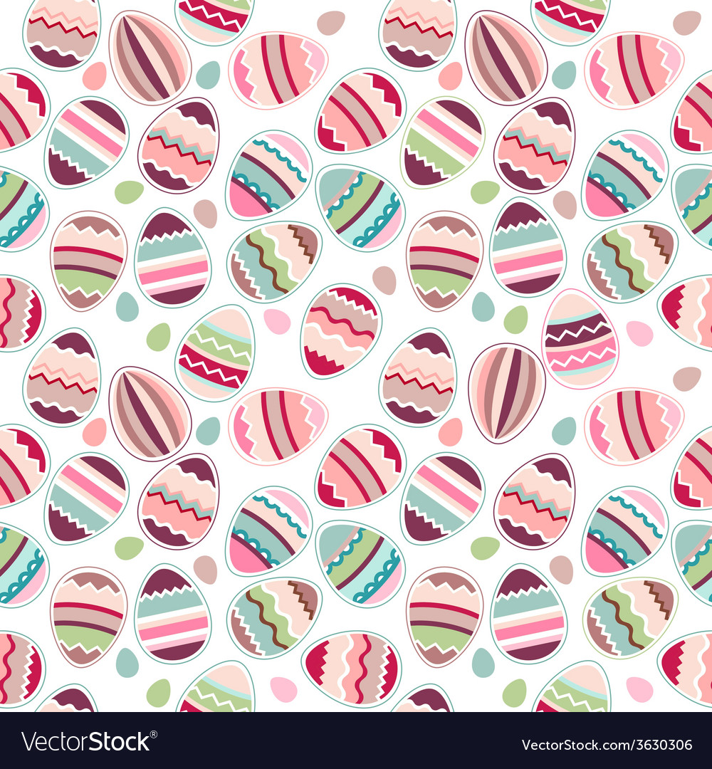 Seamless easter pattern made eggs Royalty Free Vector Image