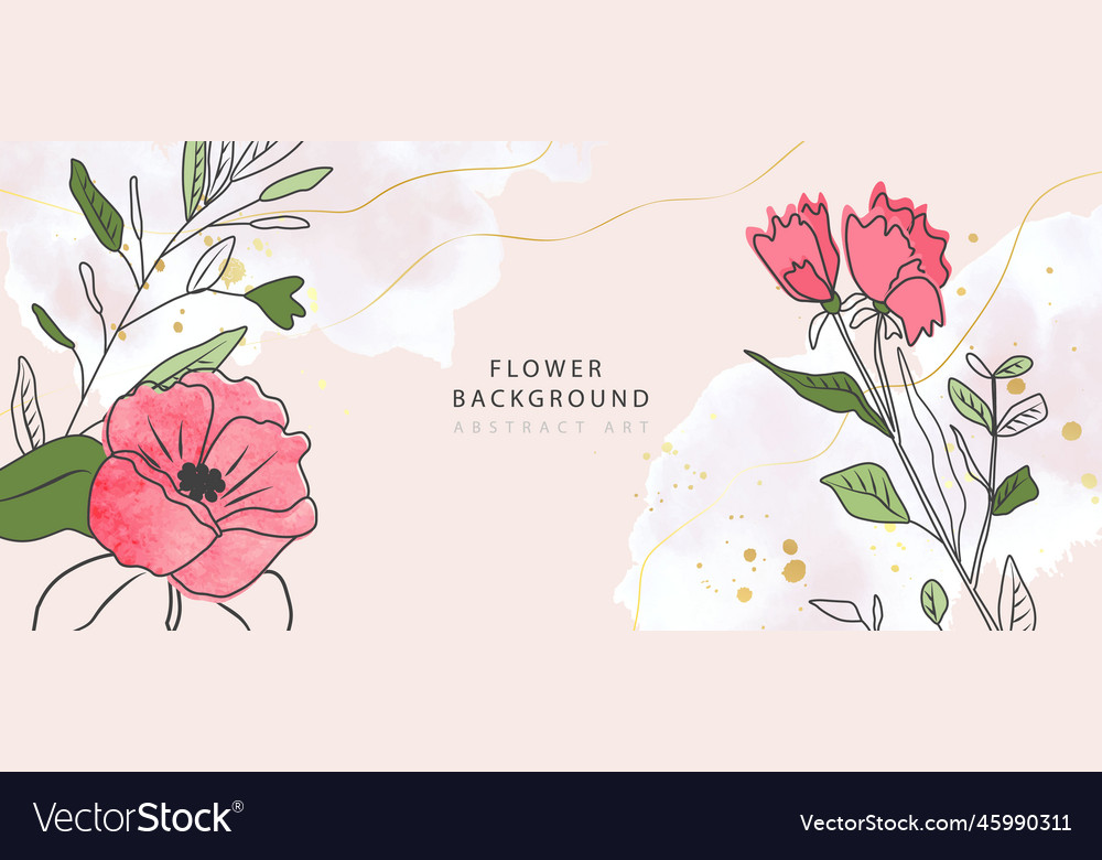 Abstract background with pink flowers Royalty Free Vector
