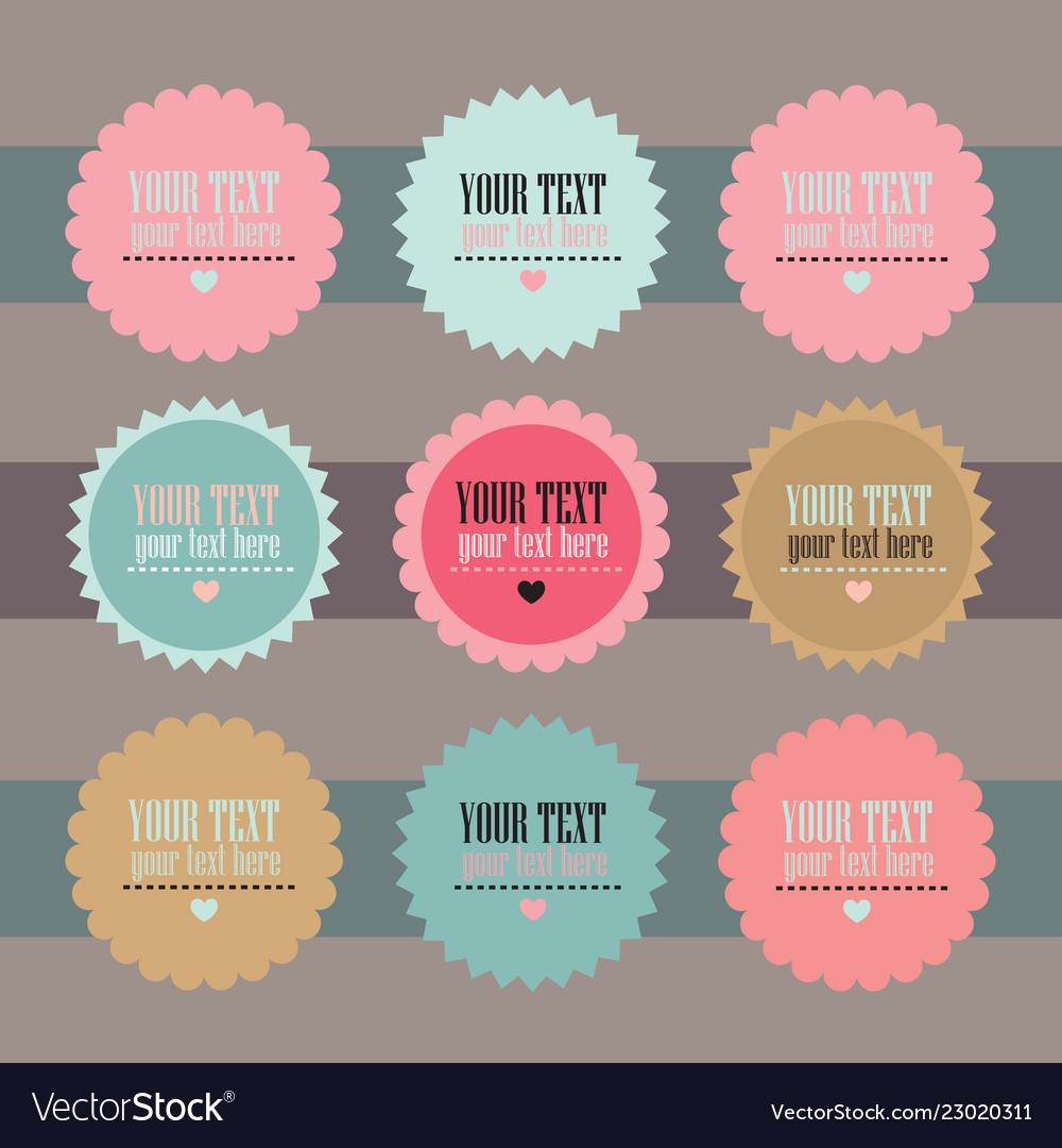 Design elements set beautiful frames Royalty Free Vector