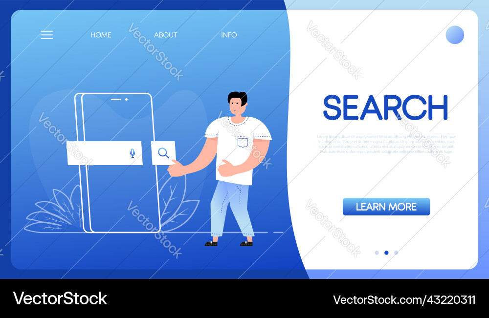 Flat icon with searching people cartoon Royalty Free Vector